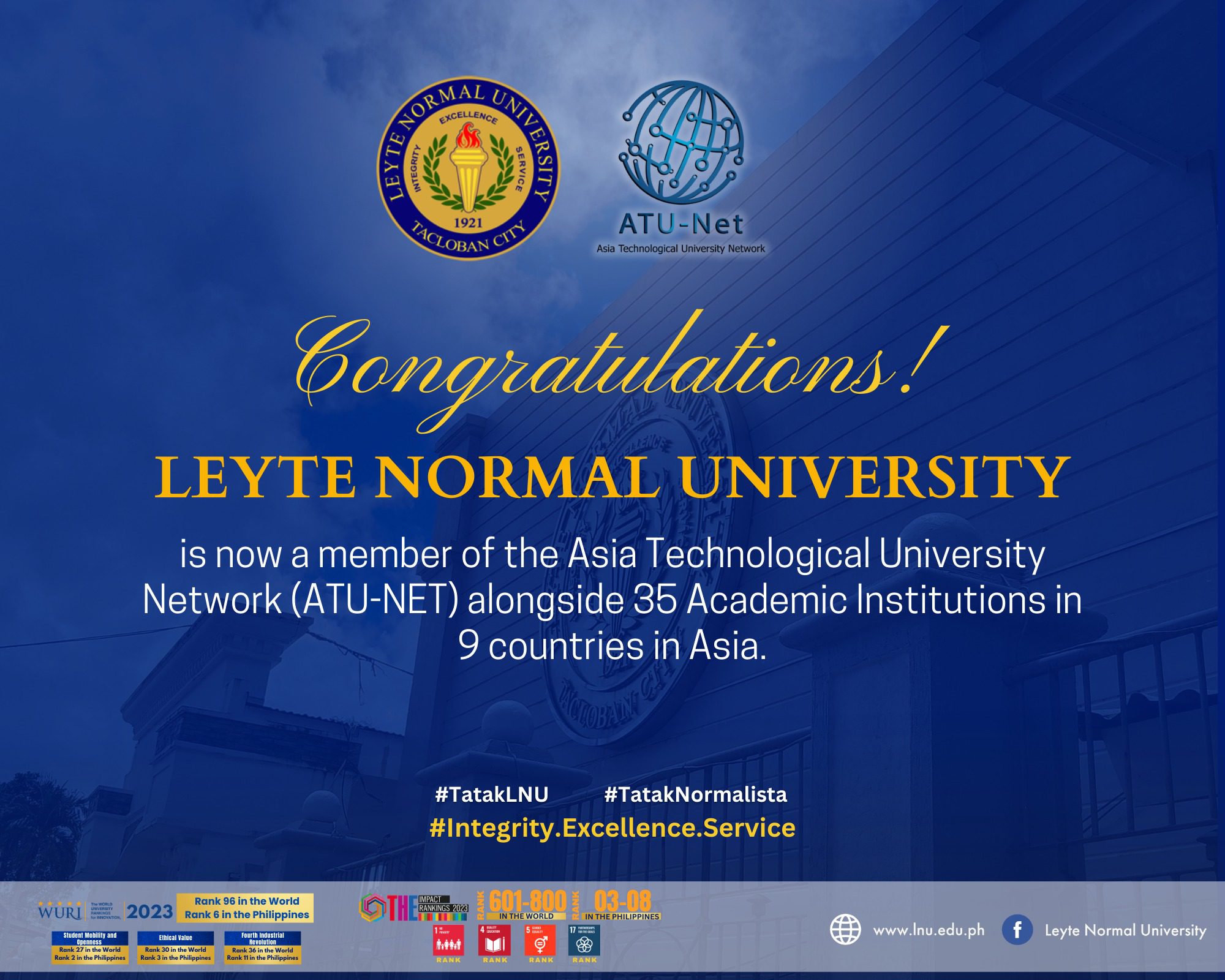 LNU Joins Asian Technological University Network (ATU-Net) | Leyte ...