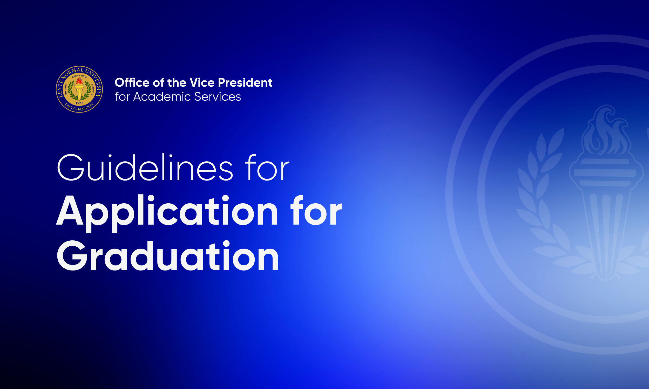 Application for Graduation - Batch 2024 | Leyte Normal University