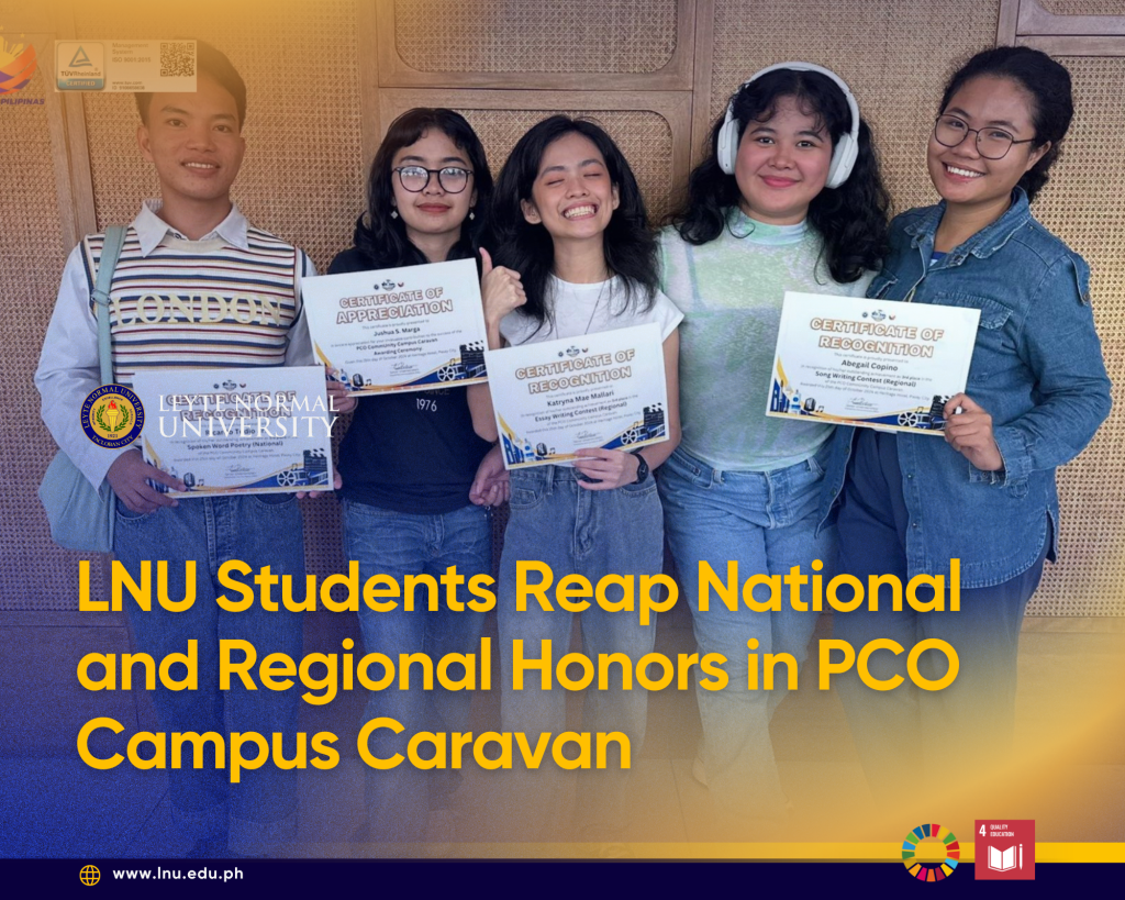LNU Students Reap National and Regional Honors in PCO Campus Caravan | Leyte Normal University