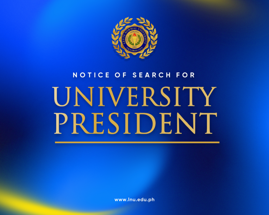 Notice of Search for University President | Leyte Normal University