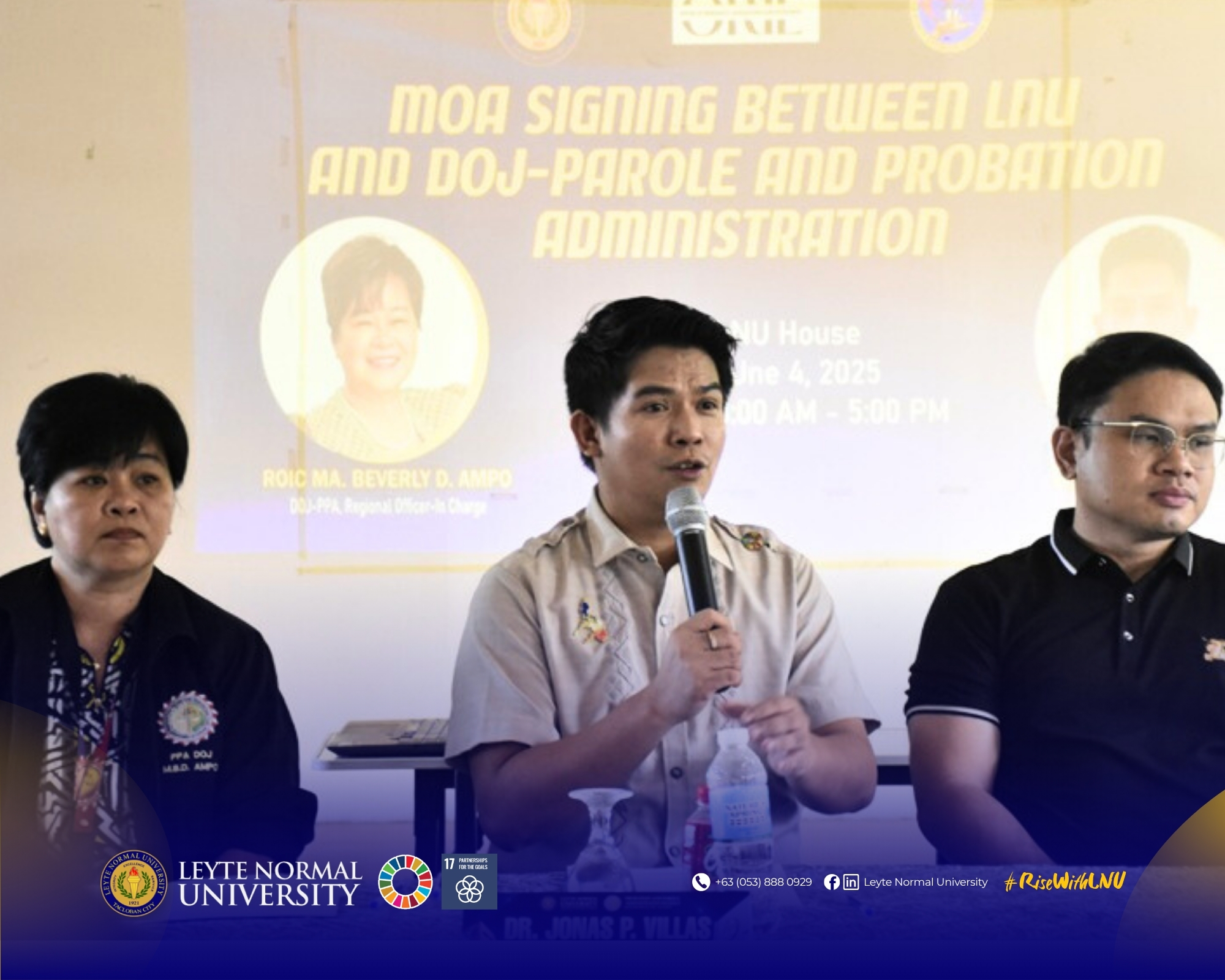 LNU Inks MOA with DOJ Parole and Probation Administration | Leyte ...